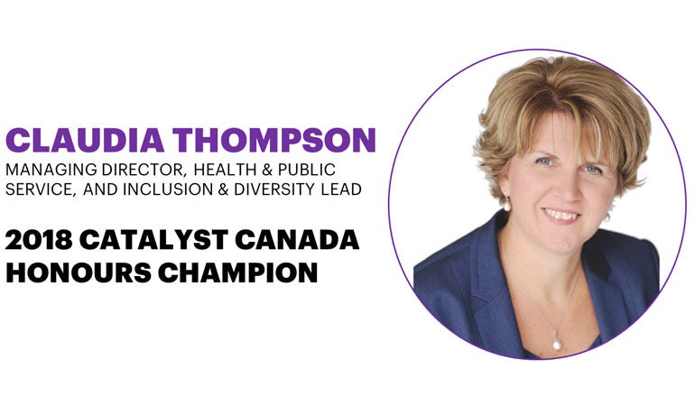 Accenture’s Claudia Thompson Named a 2018 Catalyst Canada Honours Champion