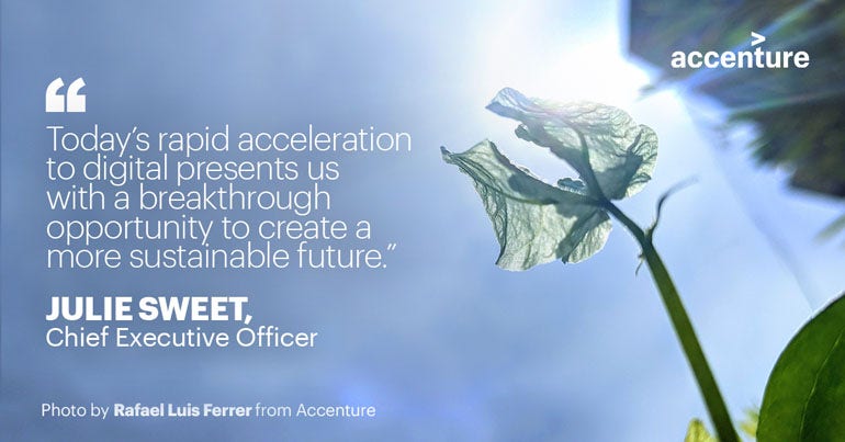 Accenture Sets Industry-Leading Net-Zero, Waste and Water Goals